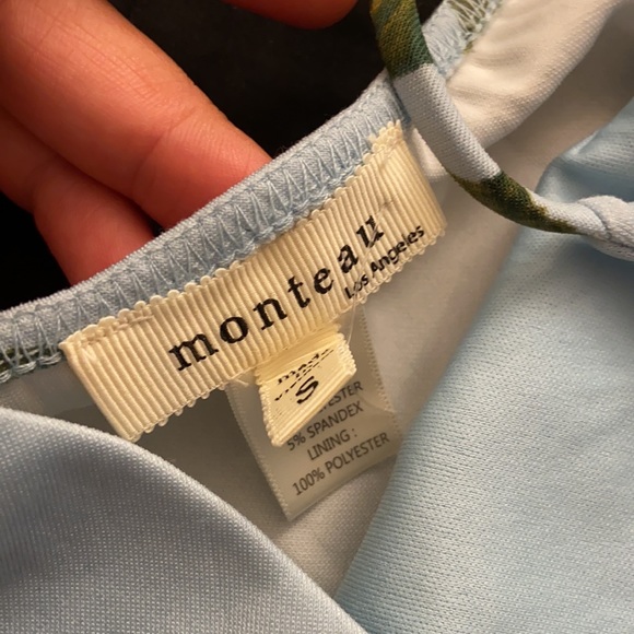 Monteau | Dresses | Monteau Los Angeles Blue Floral Sun Dress | Poshmark